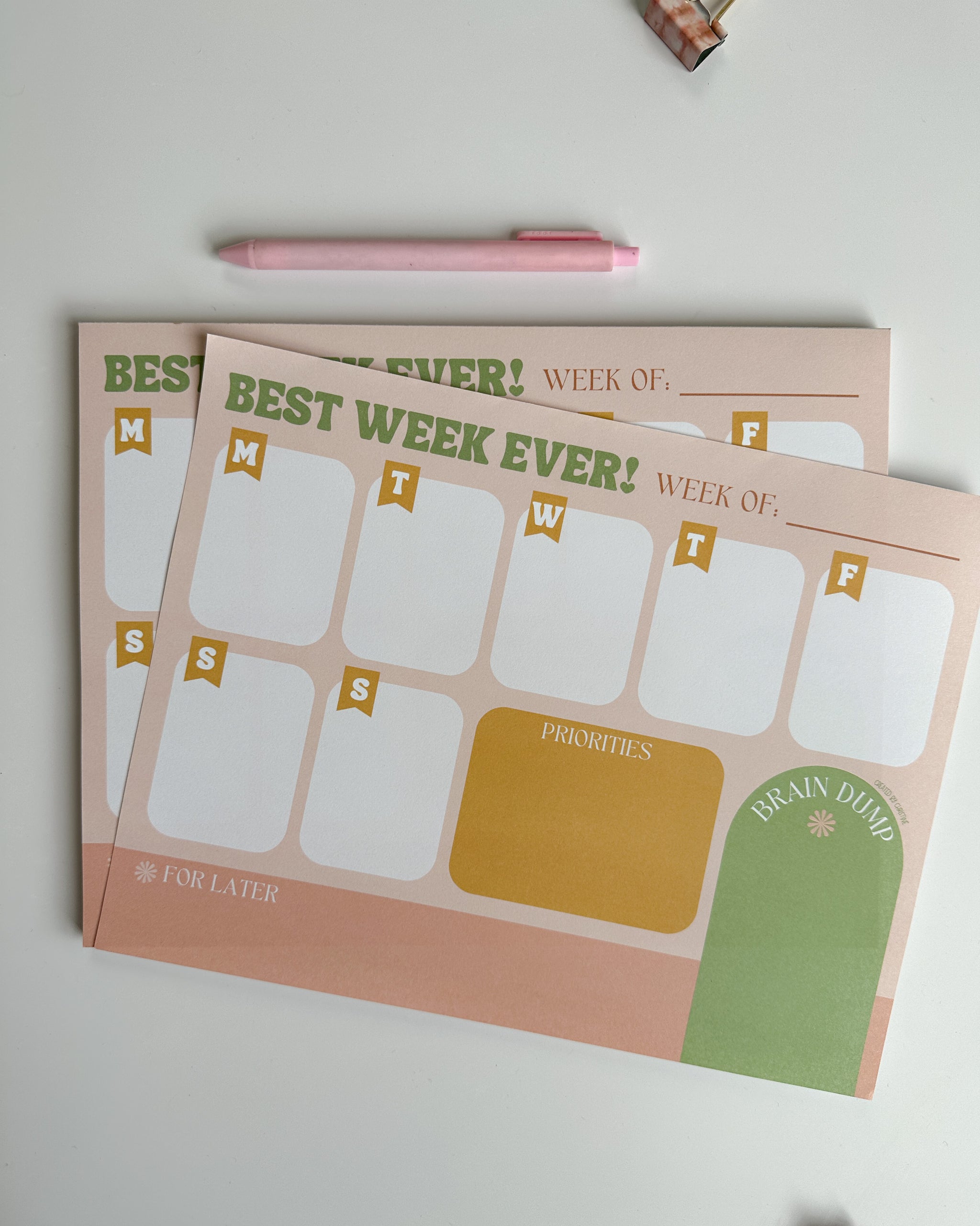 Best Week Ever Planner Notepad – Created By Christine