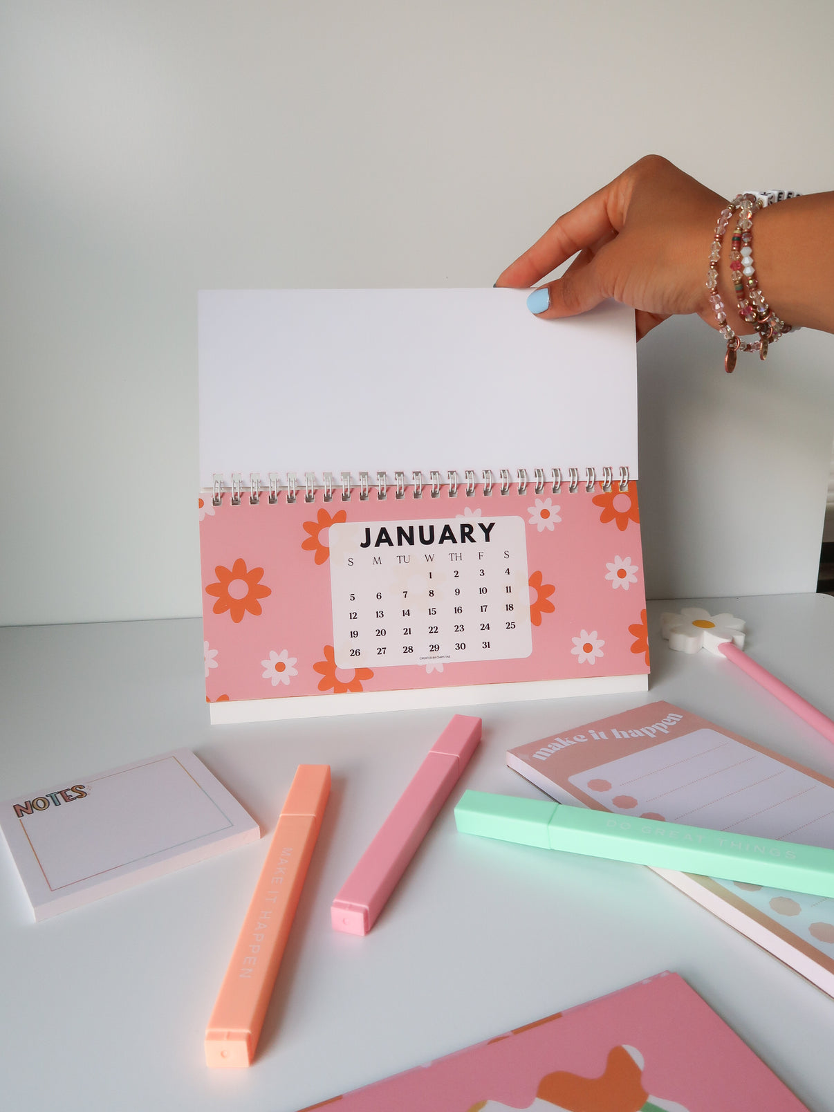 2025 Desk Trifold Calendar - Bright Side – Created By Christine