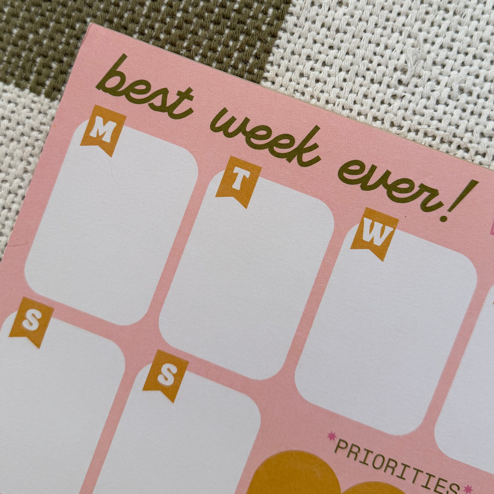 Best Week Ever Planner Notepad – Created By Christine