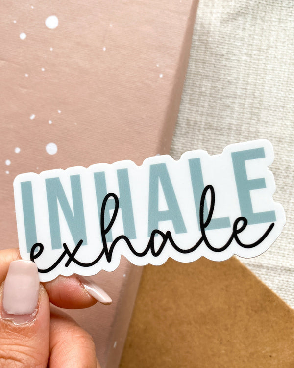 Inhale Exhale Sticker – Created By Christine